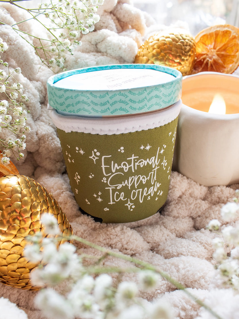 Emotional Support Ice Cream Ice Cream Pint Sleeve | Green – Meaggie Moos