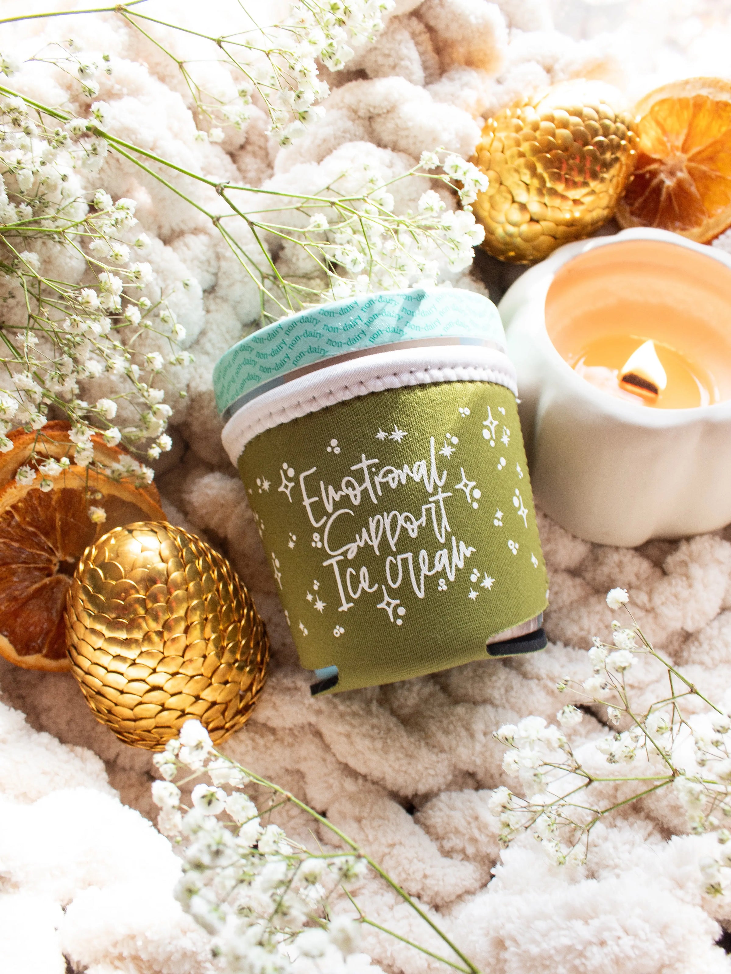 Emotional Support Ice Cream Ice Cream Pint Sleeve | Green – Meaggie Moos