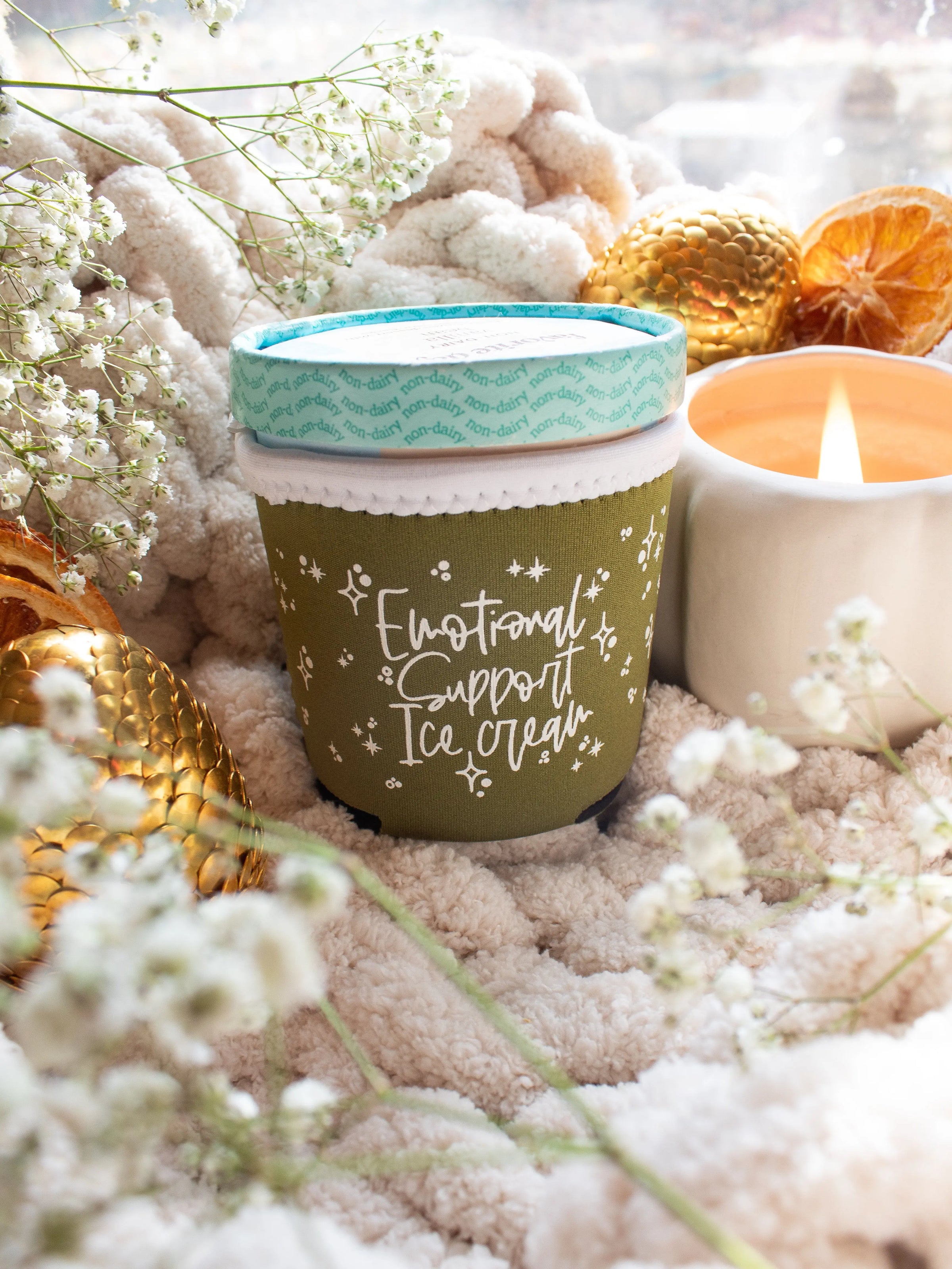 Emotional Support Ice Cream Ice Cream Pint Sleeve | Green – Meaggie Moos