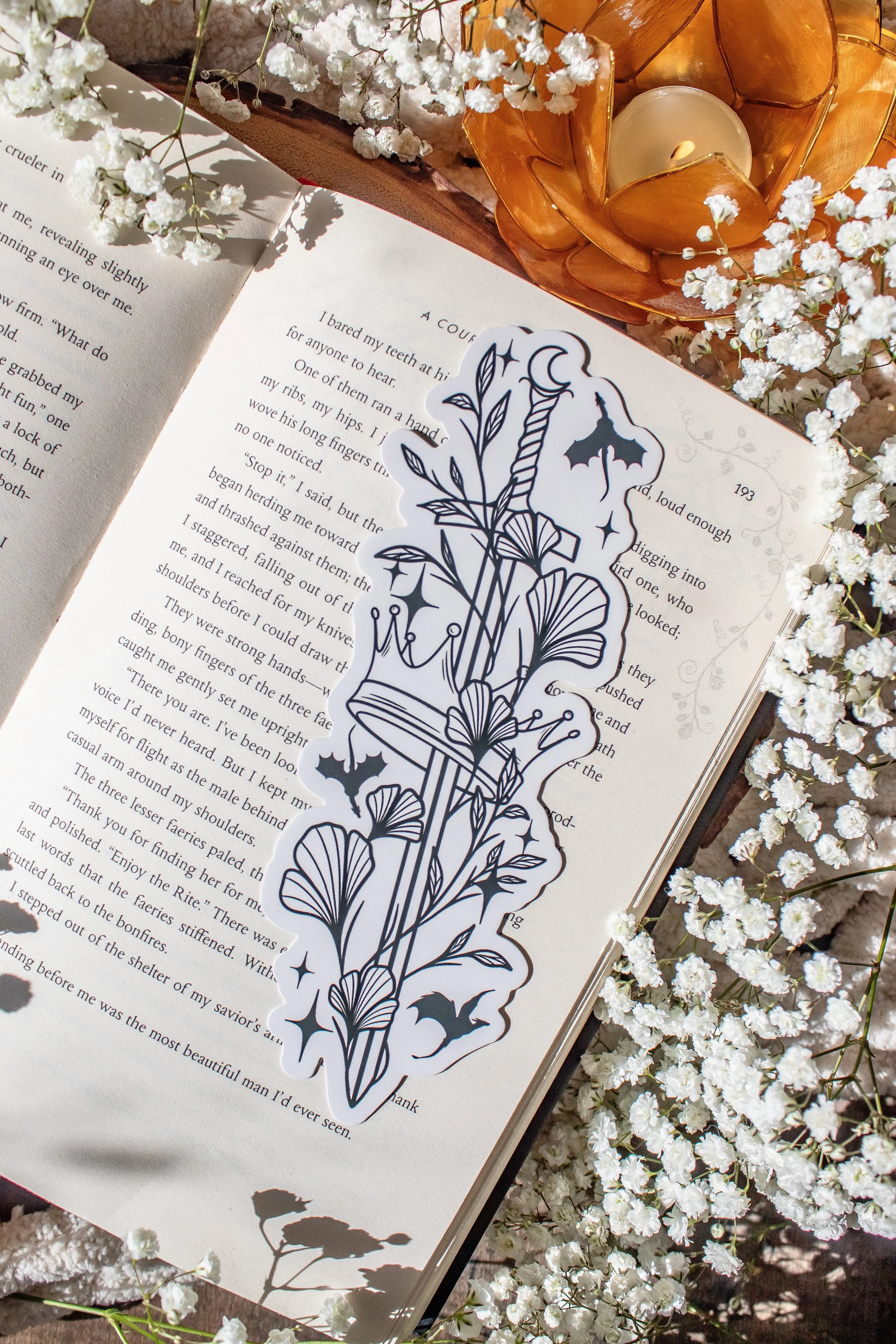 Ivory Sword Fantasy Reader Die-Cut Bookmark – Meaggie Moos