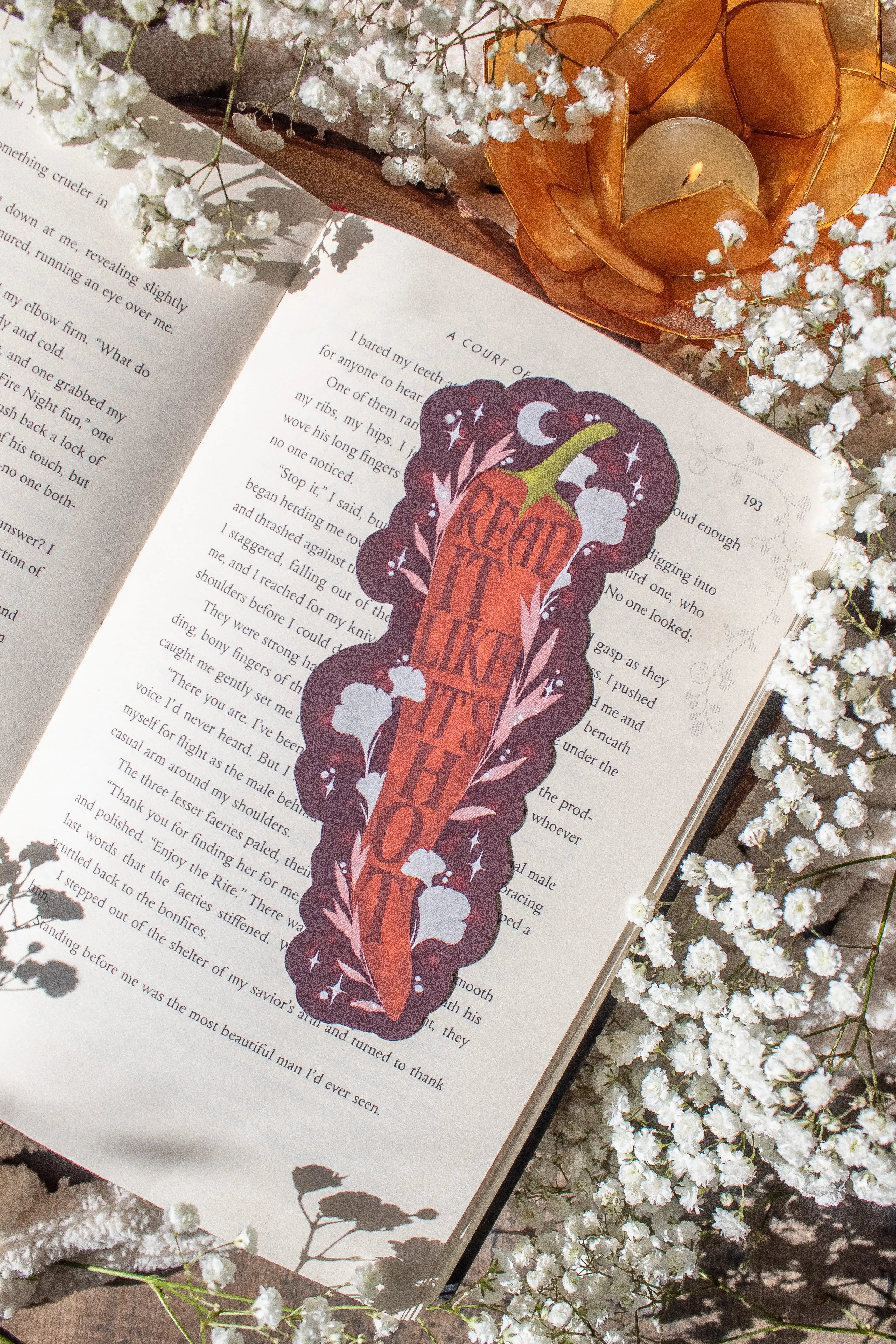 Read It Like It's Hot Pepper Romance Reader Die-Cut Bookmark – Meaggie Moos