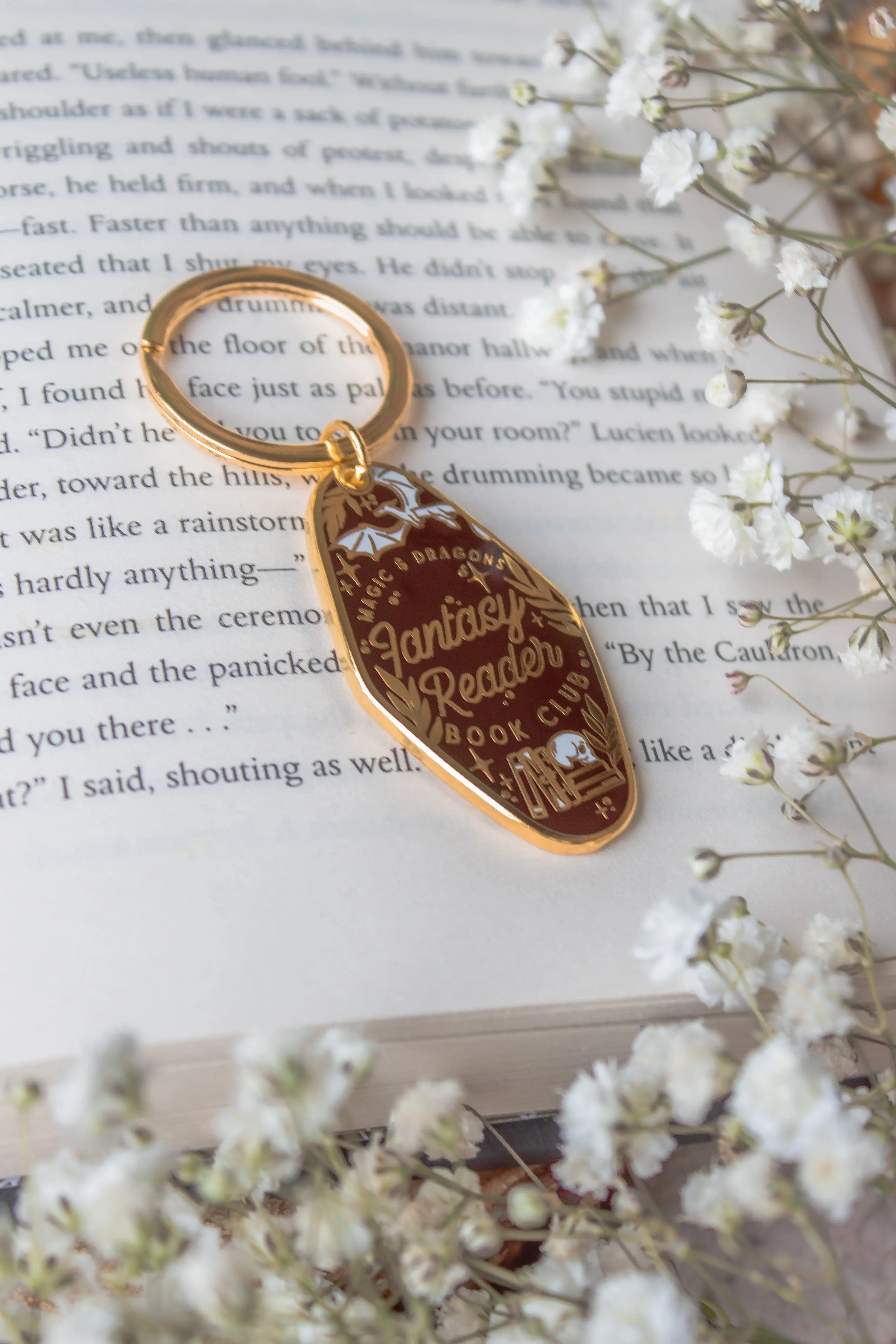 Fantasy Reader Metal Keychain – Meaggie Moos