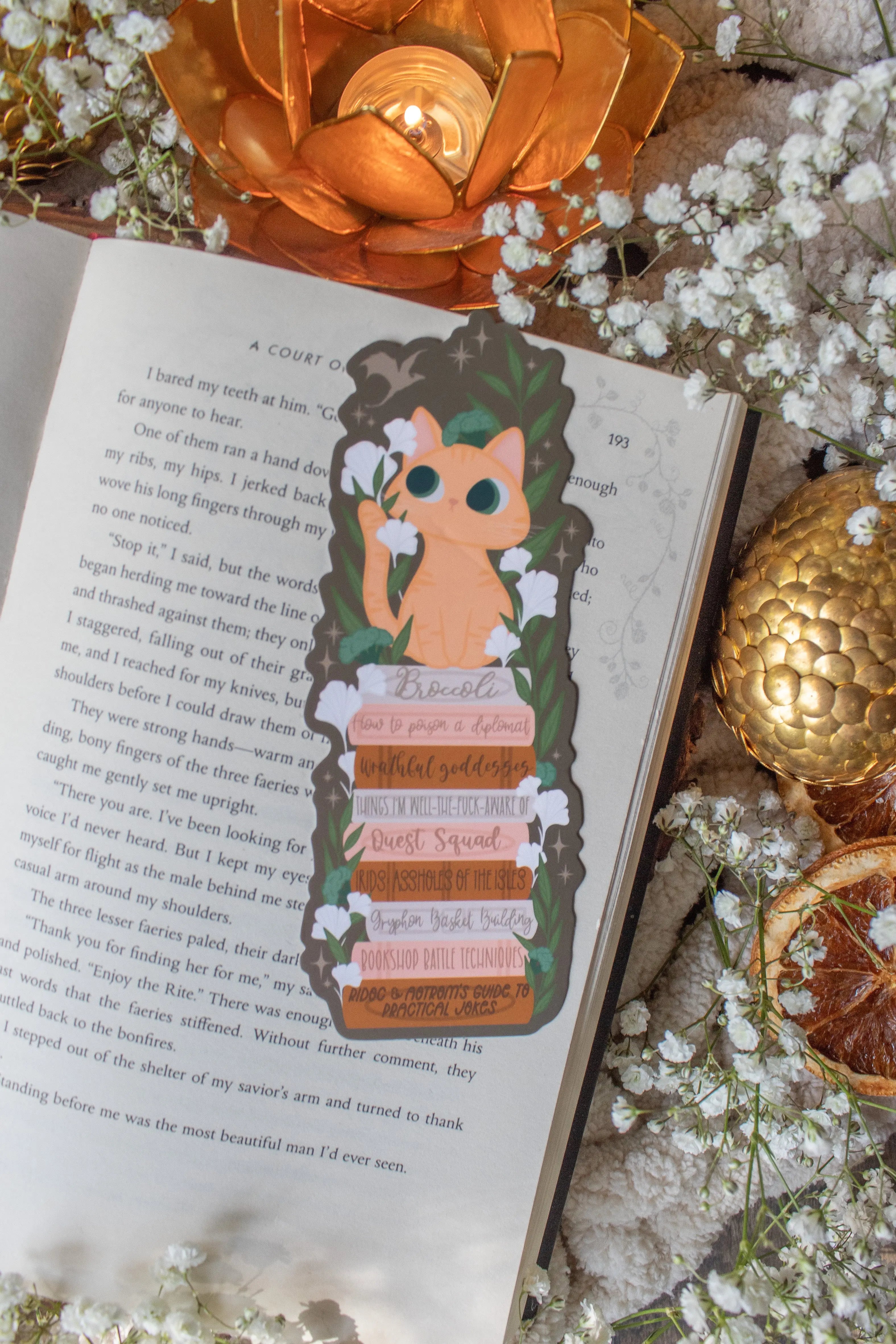 Fourth Wing Bookmark | Broccoli Bookstack – Meaggie Moos