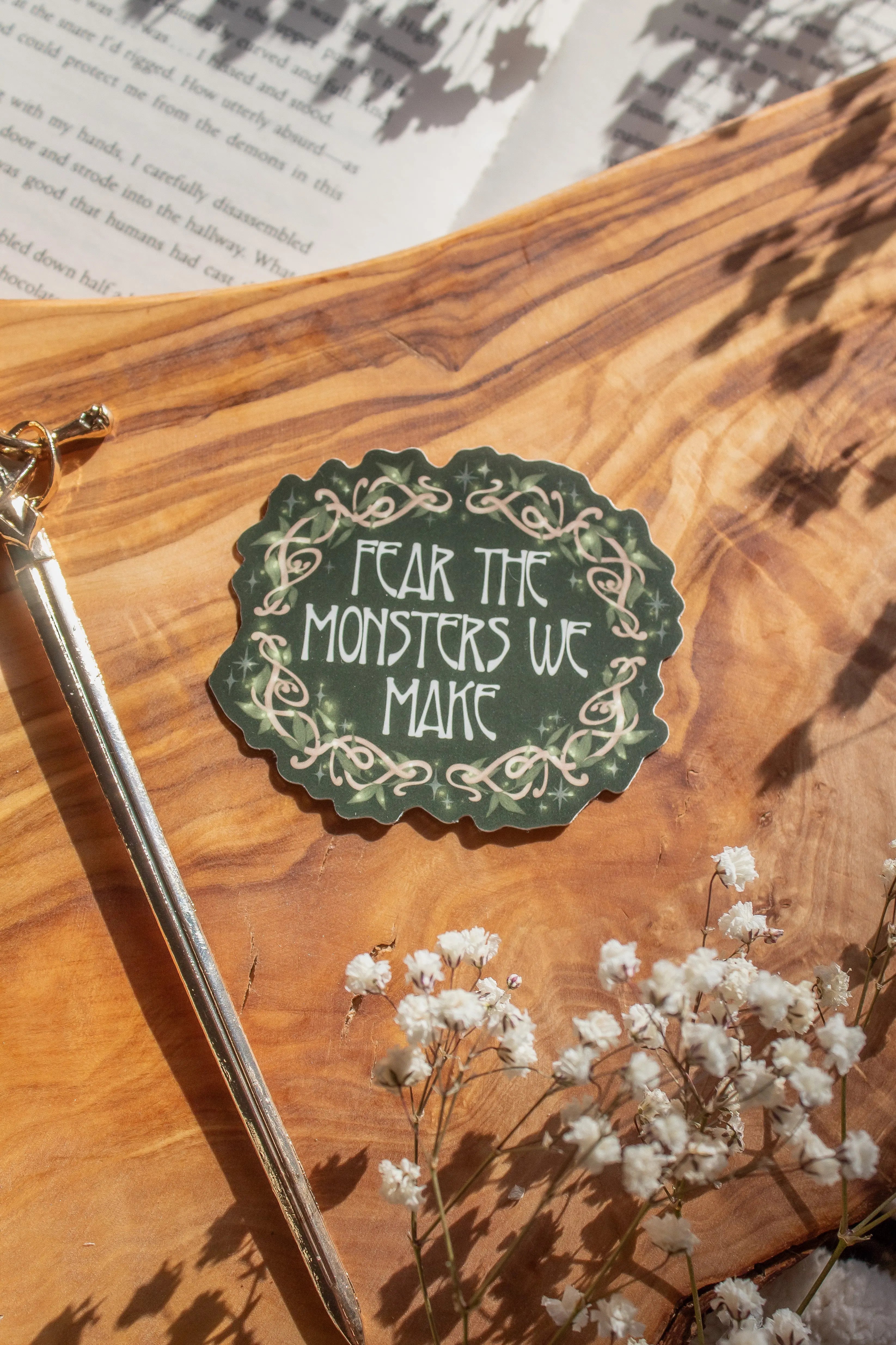 Shield of Sparrows | Fear The Monsters We Make Waterproof Vinyl Sticke ...