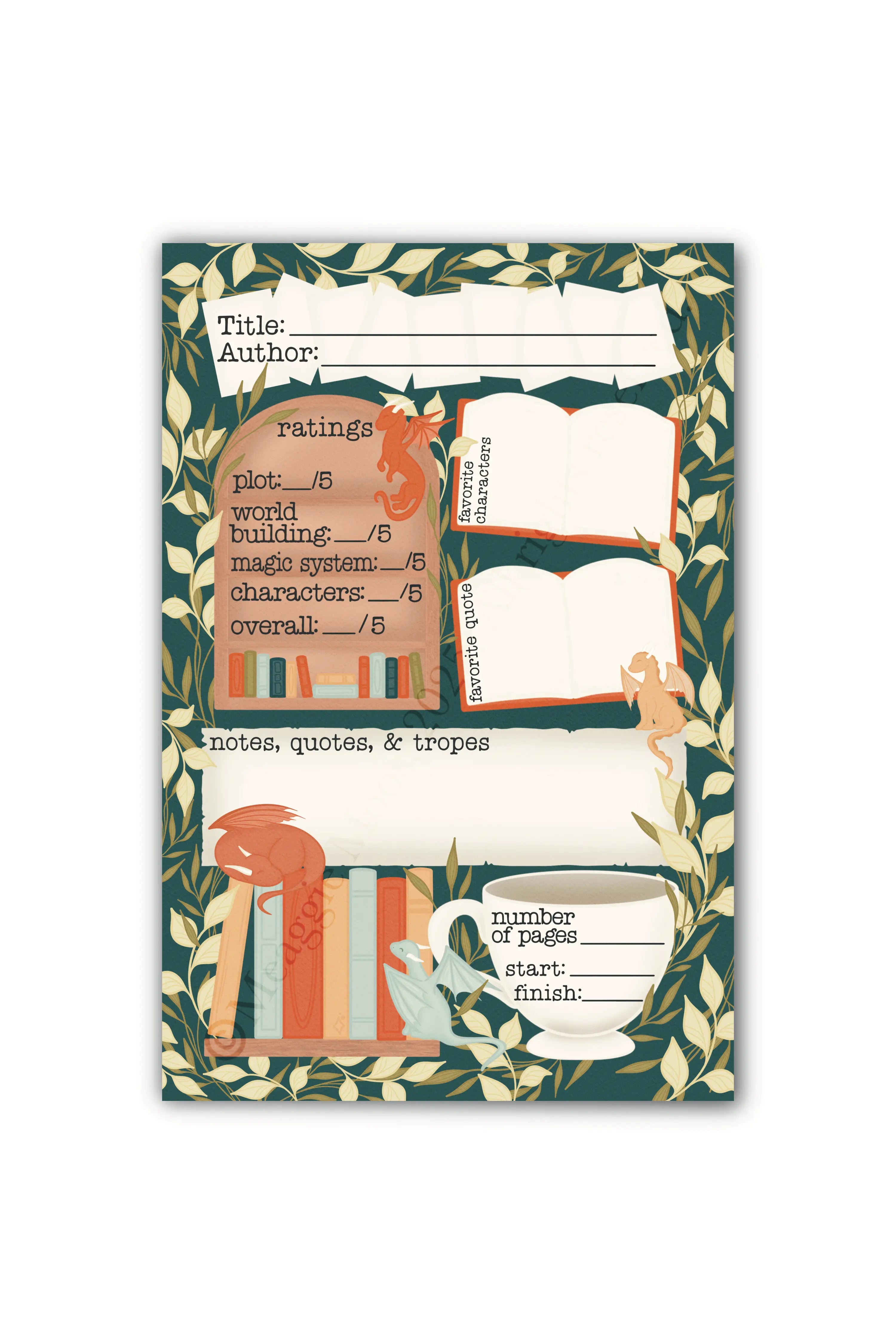 Book Review Post-it® Notepad | Littlest Book Dragon – Meaggie Moos