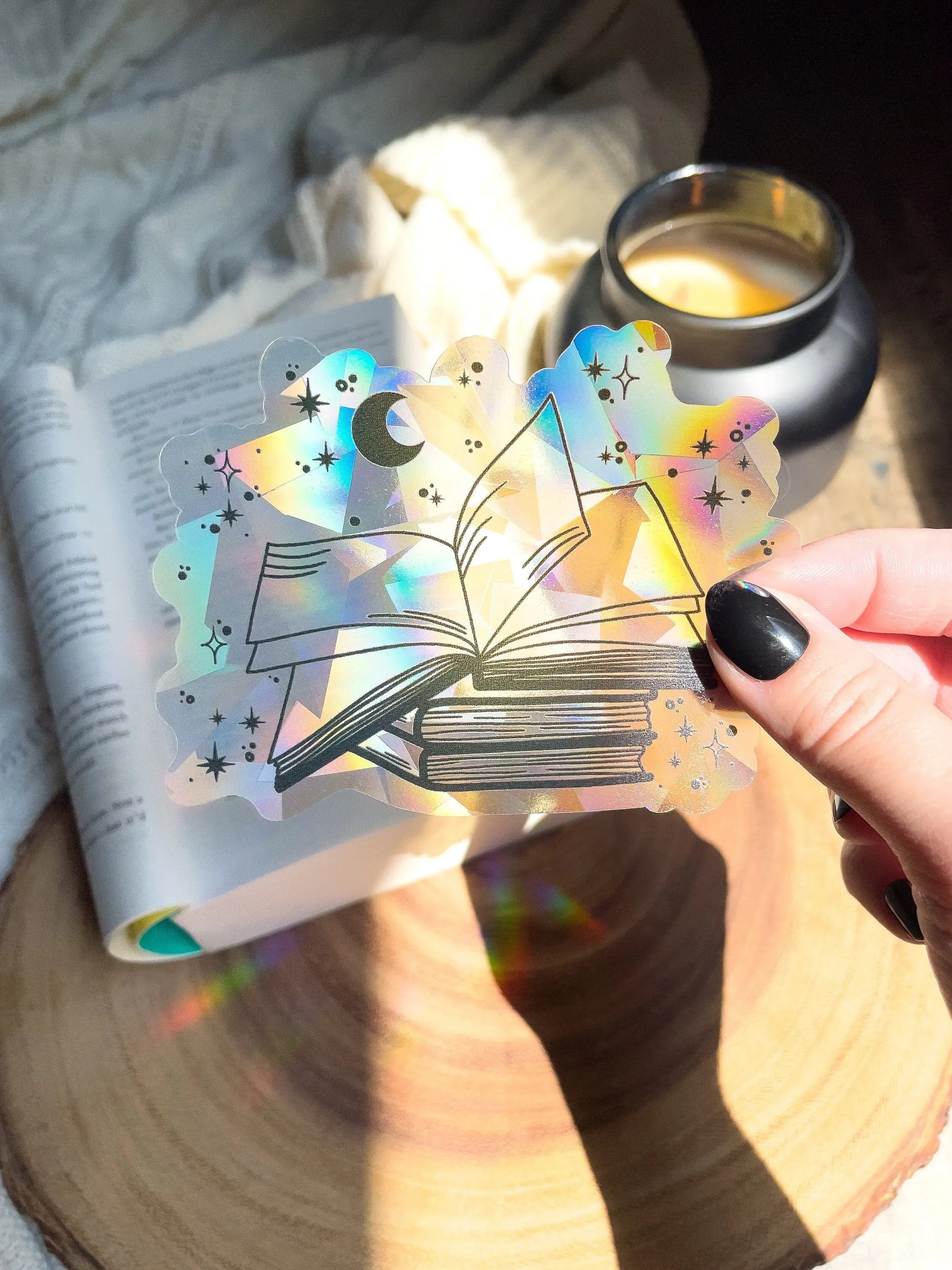 Magical Open Book Suncatcher Window Sticker | 4"x3.1" – Meaggie Moos
